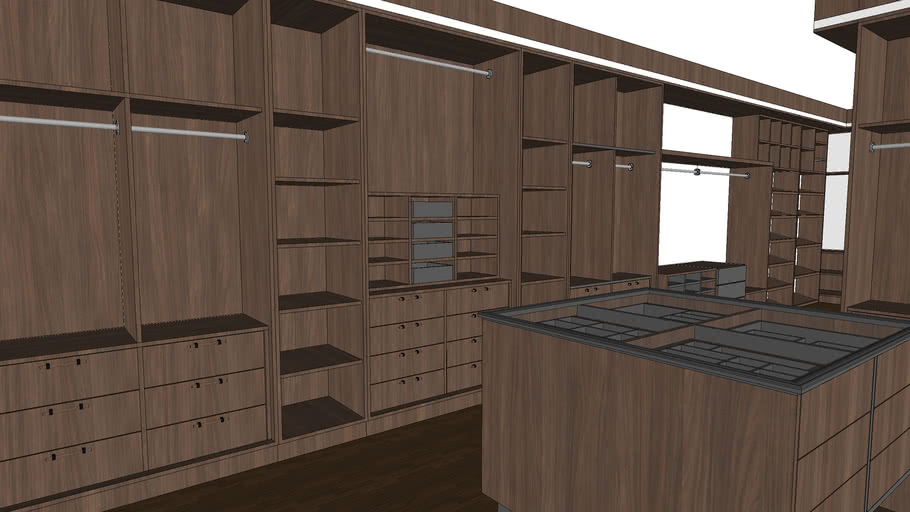 walk in closet model | 3D Warehouse