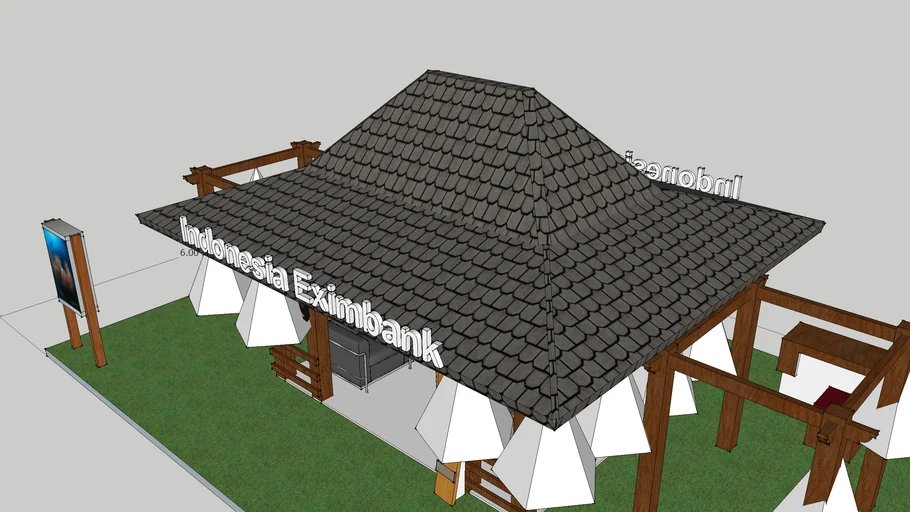 booth pameran bank exim | 3D Warehouse