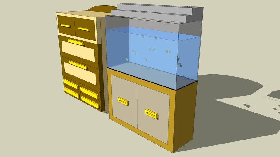 Fish Tank, Dresser | 3D Warehouse