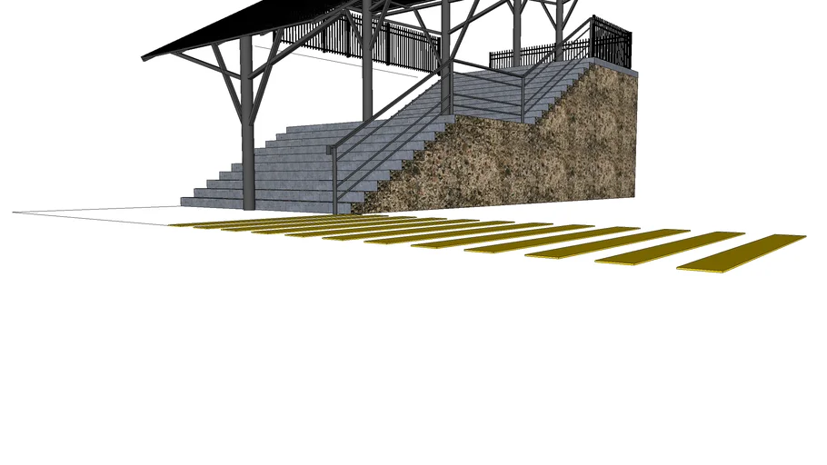 outdoor roof stairs canopy stairs by ynwid | 3D Warehouse