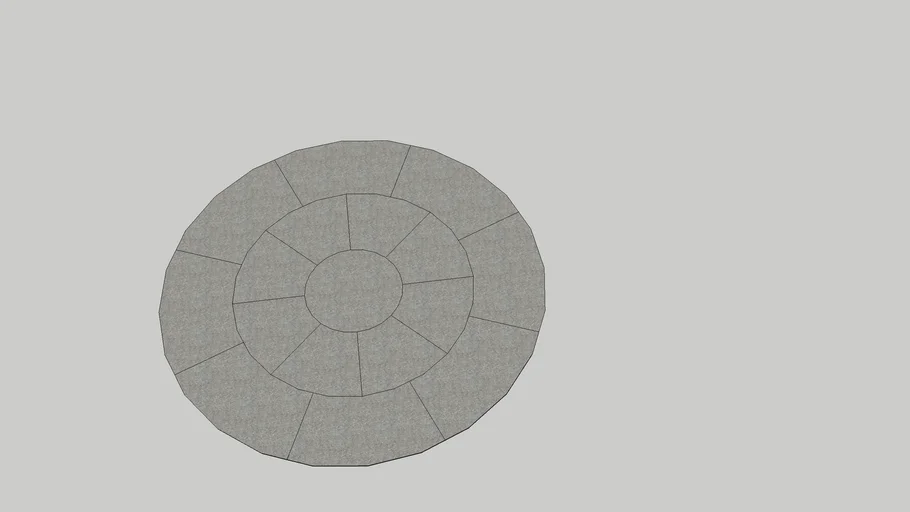 Stone circle paving 3.98m diametre | 3D Warehouse