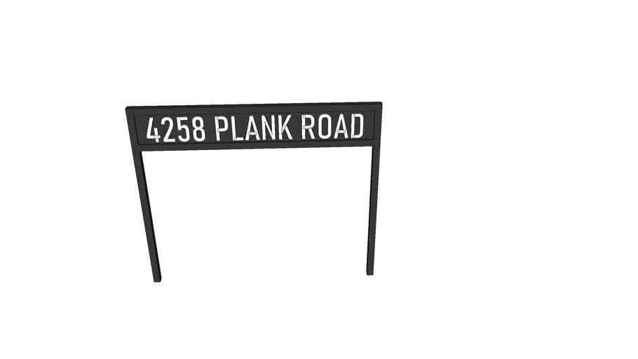 Plank Road Entry Sign | 3D Warehouse