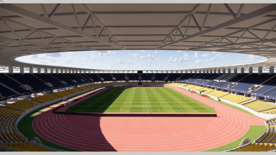 Football Stadium with Runner Track Capacity:30526 | 3D Warehouse