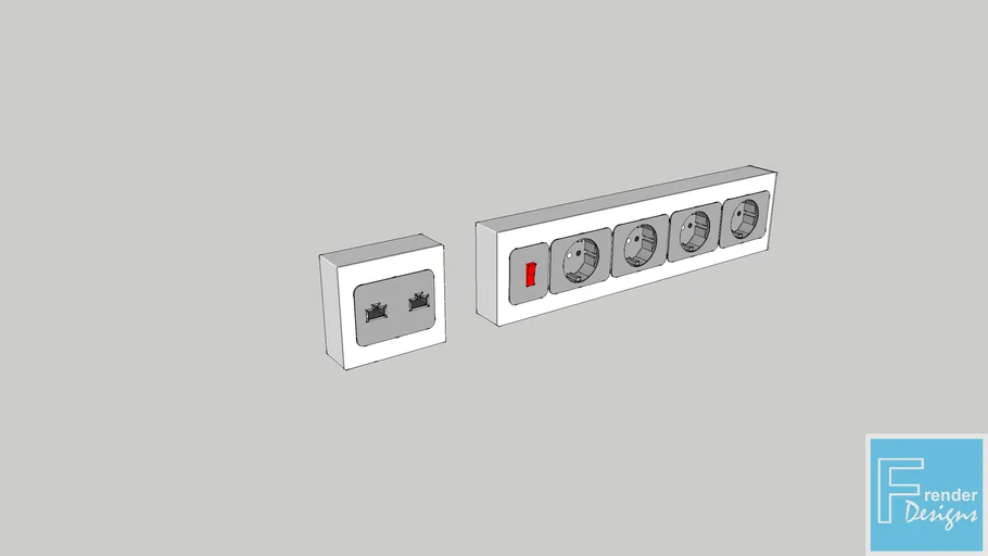 WORKSTATION ELECTRICAL OUTLET | 3D Warehouse