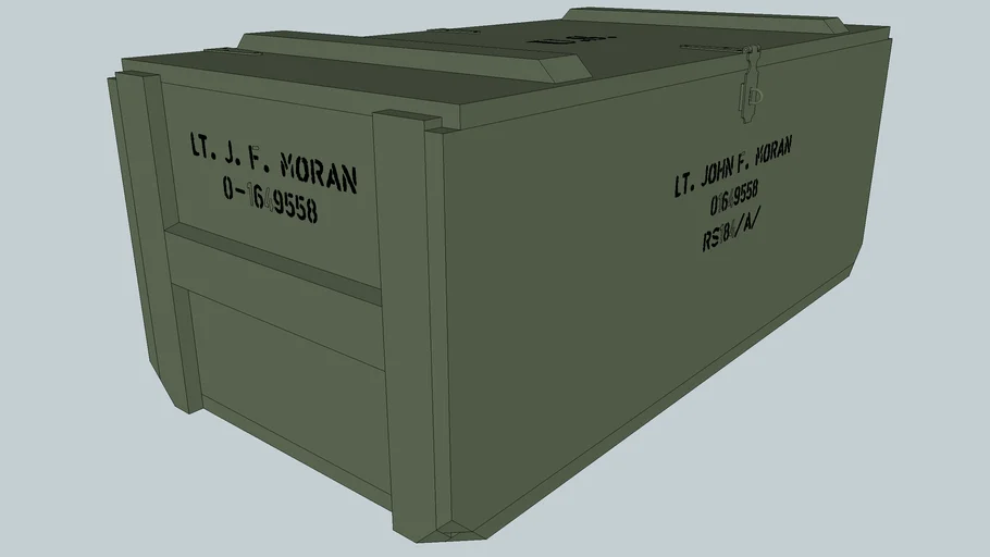 U.S. Army foot locker circa WWII | 3D Warehouse
