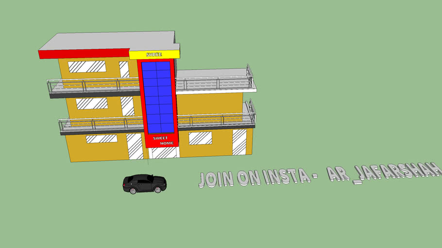 BUILDING GLASS ACP ELEVATION SHOP FACADE DESIGN AR_JAFARSHAH | 3D Warehouse