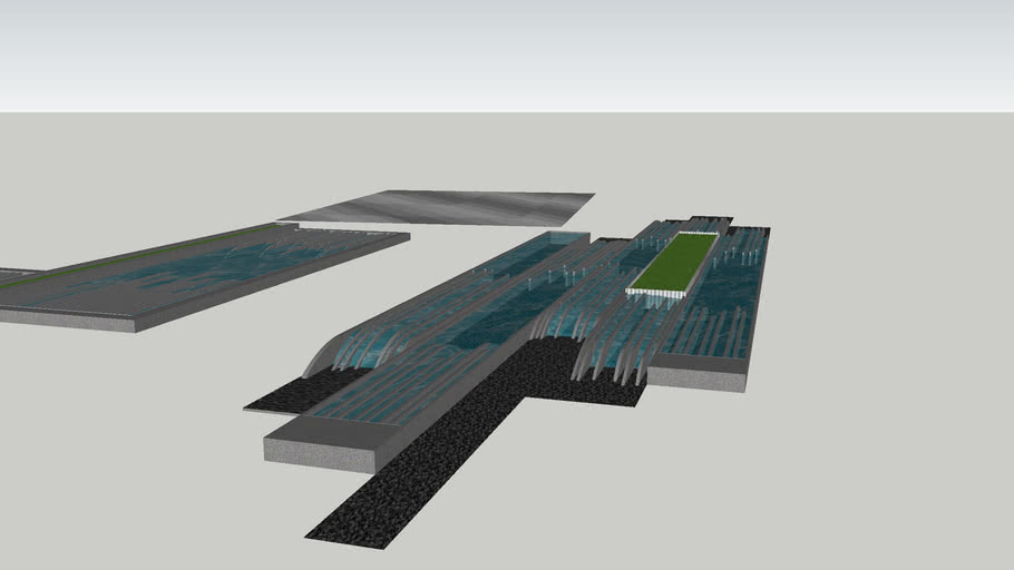 modern water feature 01 | 3D Warehouse