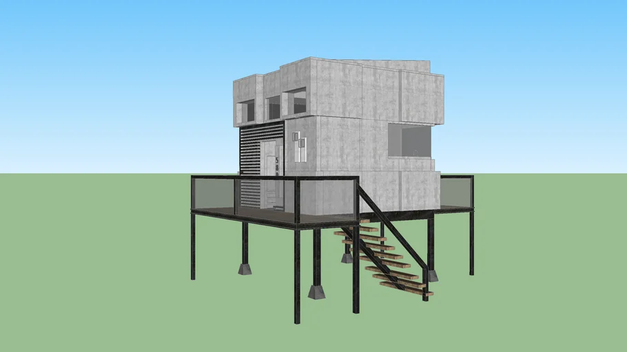 less mb cube house | 3D Warehouse