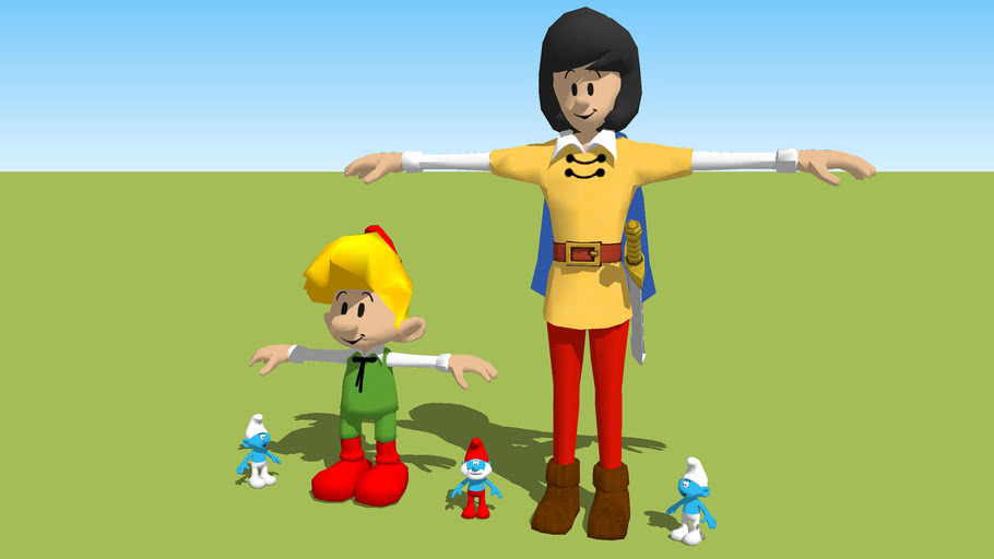 Johan and Peewit from the smurfs cartoons. | 3D Warehouse