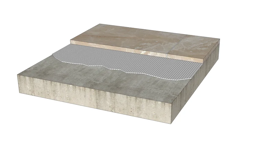 04.130.0202 Stone floor Adhered to concrete substrate | 3D Warehouse