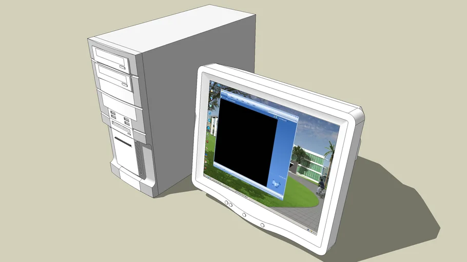 PC and Monitor | 3D Warehouse
