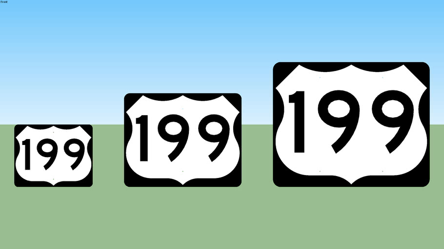 U.S. 199 Sign | 3D Warehouse