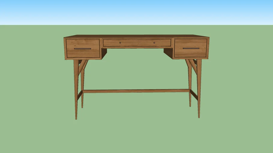 Mid-Century Modern Desk | 3D Warehouse
