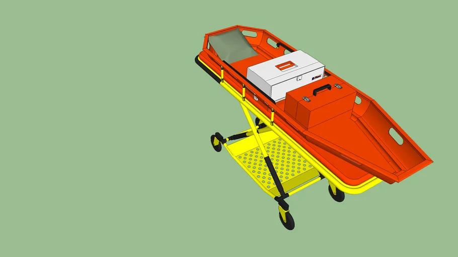 stokes basket with trauma kits (unfolded) | 3D Warehouse