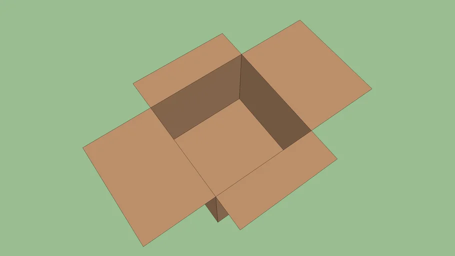 Open Cardboard box | 3D Warehouse