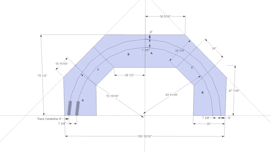 G Scale model RR module large curve | 3D Warehouse