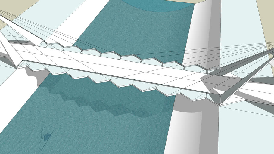 Modern Suspension Bridge | 3D Warehouse