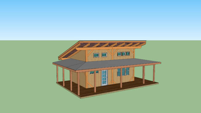 16x24 Timber Frame | 3D Warehouse