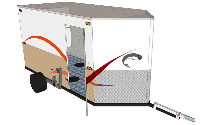 Ice Fishing Shanty with crank down axles | 3D Warehouse