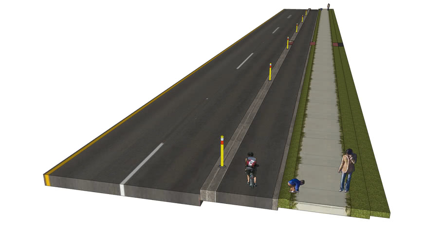 Cycle Track Straightaway | 3D Warehouse