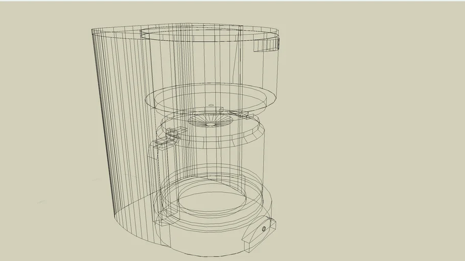 Wireframe automatic drip coffee maker | 3D Warehouse