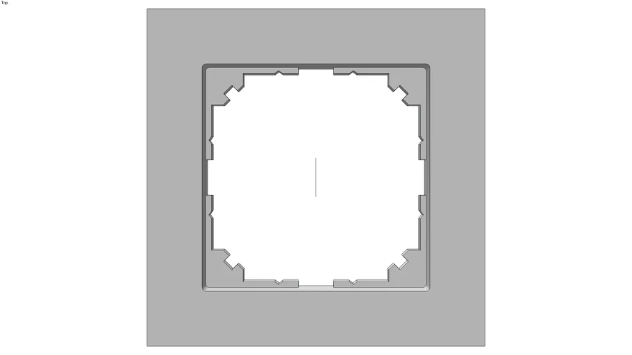 M-Pure Frame, 1-gang, aluminium | 3D Warehouse