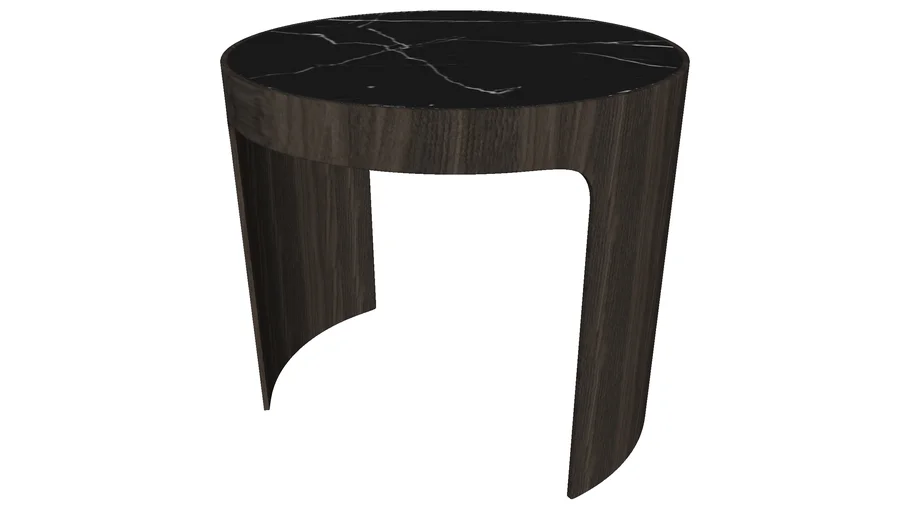 Oliver Side Table Black Marble Ceramic by Modloft | 3D Warehouse