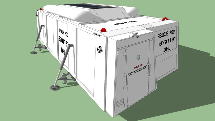 M76VS Rescue Pod for class D,H,L Planets, with fully detailed interior ...