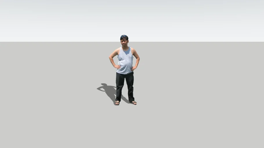 2D Man Standing | 3D Warehouse