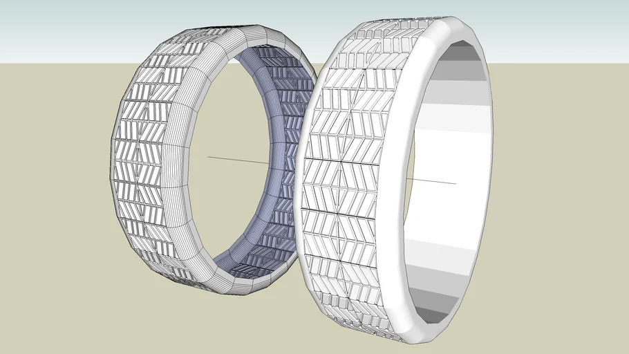 Tire with tread and center point axis | 3D Warehouse