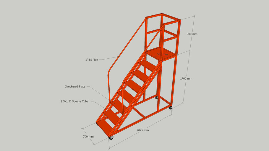 movable ladder | 3D Warehouse