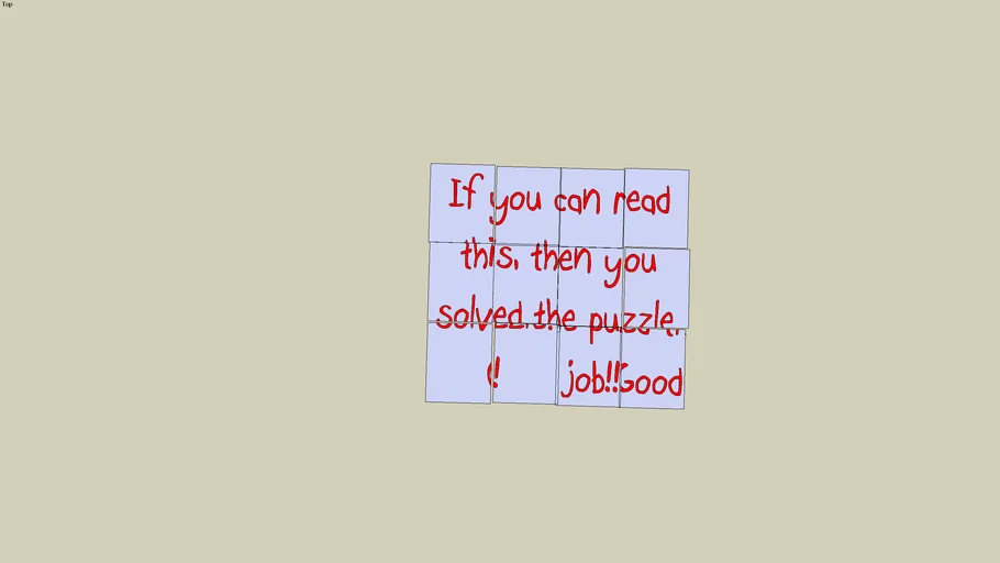 Word Puzzle with Square Pieces | 3D Warehouse