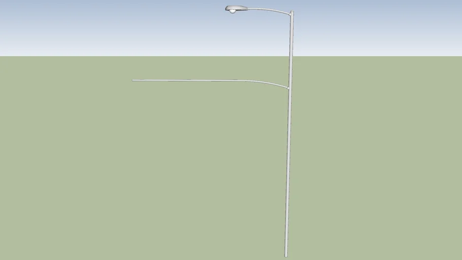 blank 25ft intersection light pole with light | 3D Warehouse