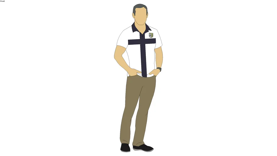 ADAPTATION OF CHRIS DIZON FROM SKETCHUP CUSTOMIZATION WITH TSHORT PARMA CALCIO CROCIATI 2D ...