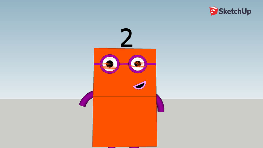 numberblock 2 | 3D Warehouse