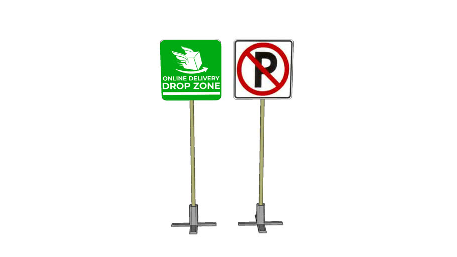 sign no parking symbol | 3D Warehouse