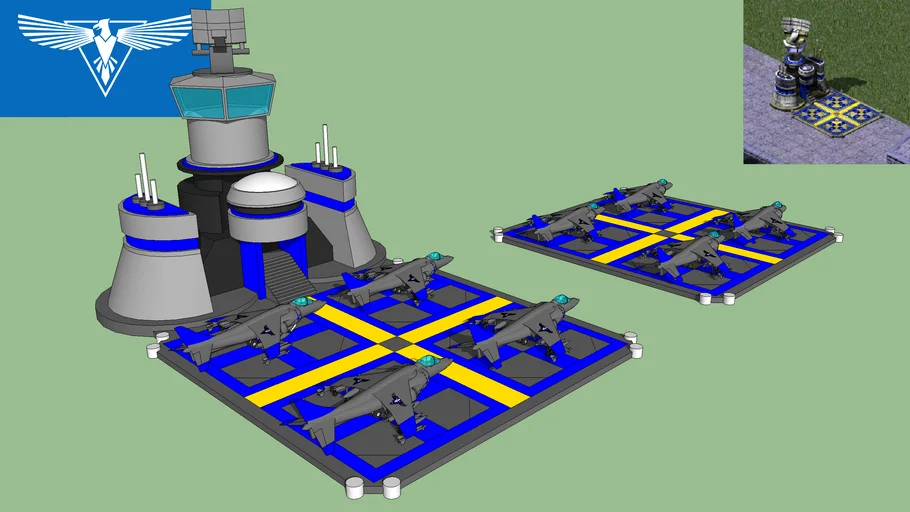 Red Alert 2 Allied Airforce Command Headquarters | 3D Warehouse