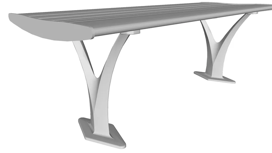 Allure Thermory 4' Flat Bench | 3D Warehouse