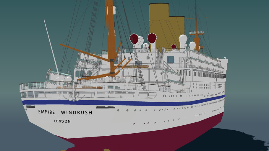 76; HMT 'Empire Windrush', 1948 | 3D Warehouse