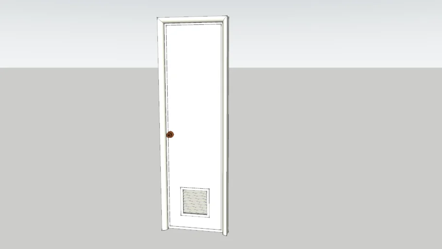 Door PVC with louver 600x2100 | 3D Warehouse