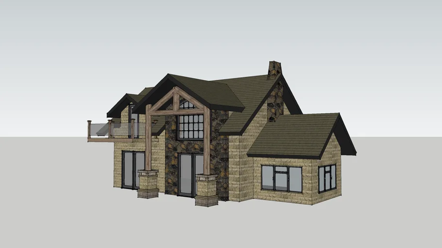 Small Timber Frame Home | 3D Warehouse