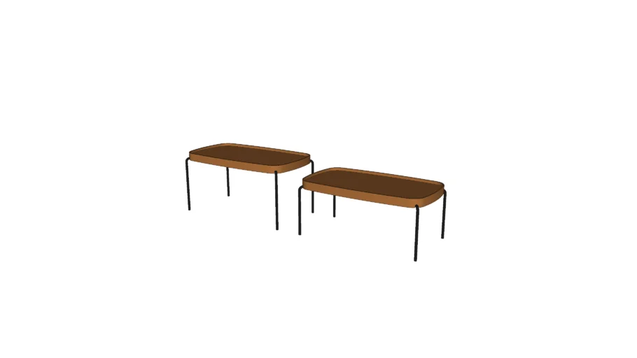 MESA DE CENTRO CURVE RETANGULAR | 3D Warehouse