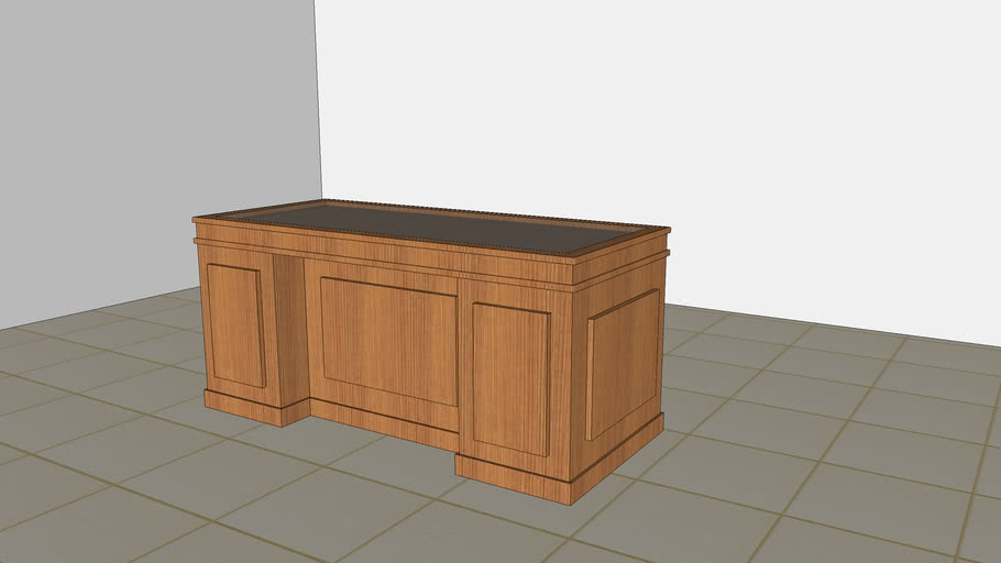 Meja Kantor Jati | 3D Warehouse