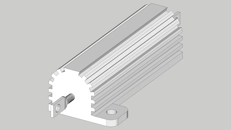 Vishay Dale RH-50, Heatsink Encased Wirewound Power Resistor | 3D Warehouse