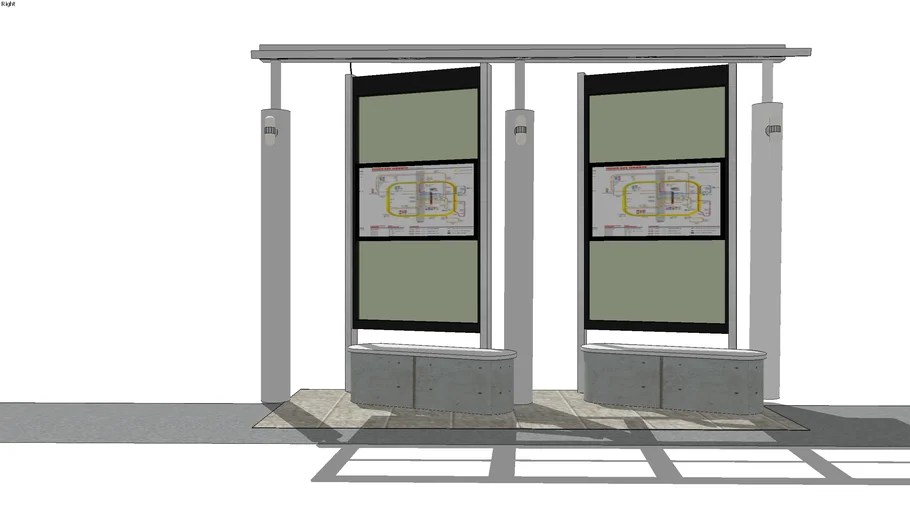 Solar Green Bus Pavilion | 3D Warehouse