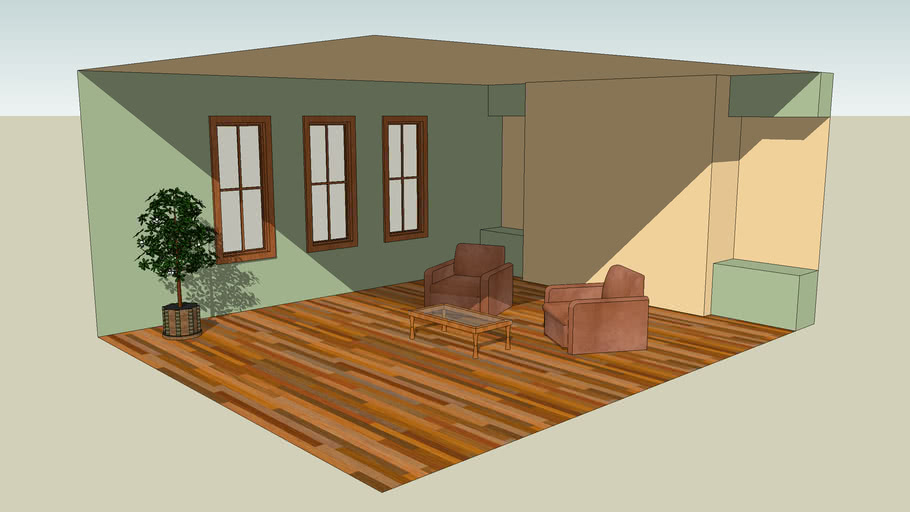 Room with furniture model from SketchUp Tutorial | 3D Warehouse