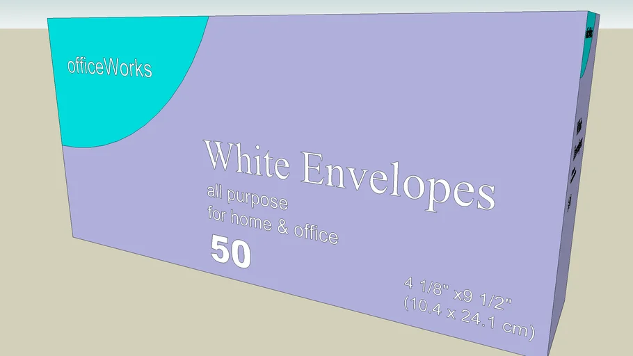 officeWorks box of envelopes | 3D Warehouse