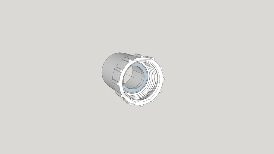 1/2' PVC Slip Fitting Garden Hose Adapter | 3D Warehouse