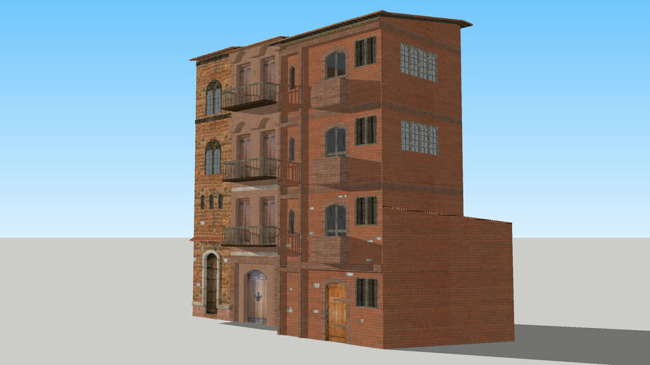 3 medieval italian houses | 3D Warehouse