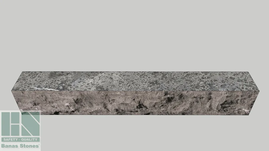 Banas Stones 7' Natural Kerbs/Step Fillers - 48' x 6' - Silver Grey ...